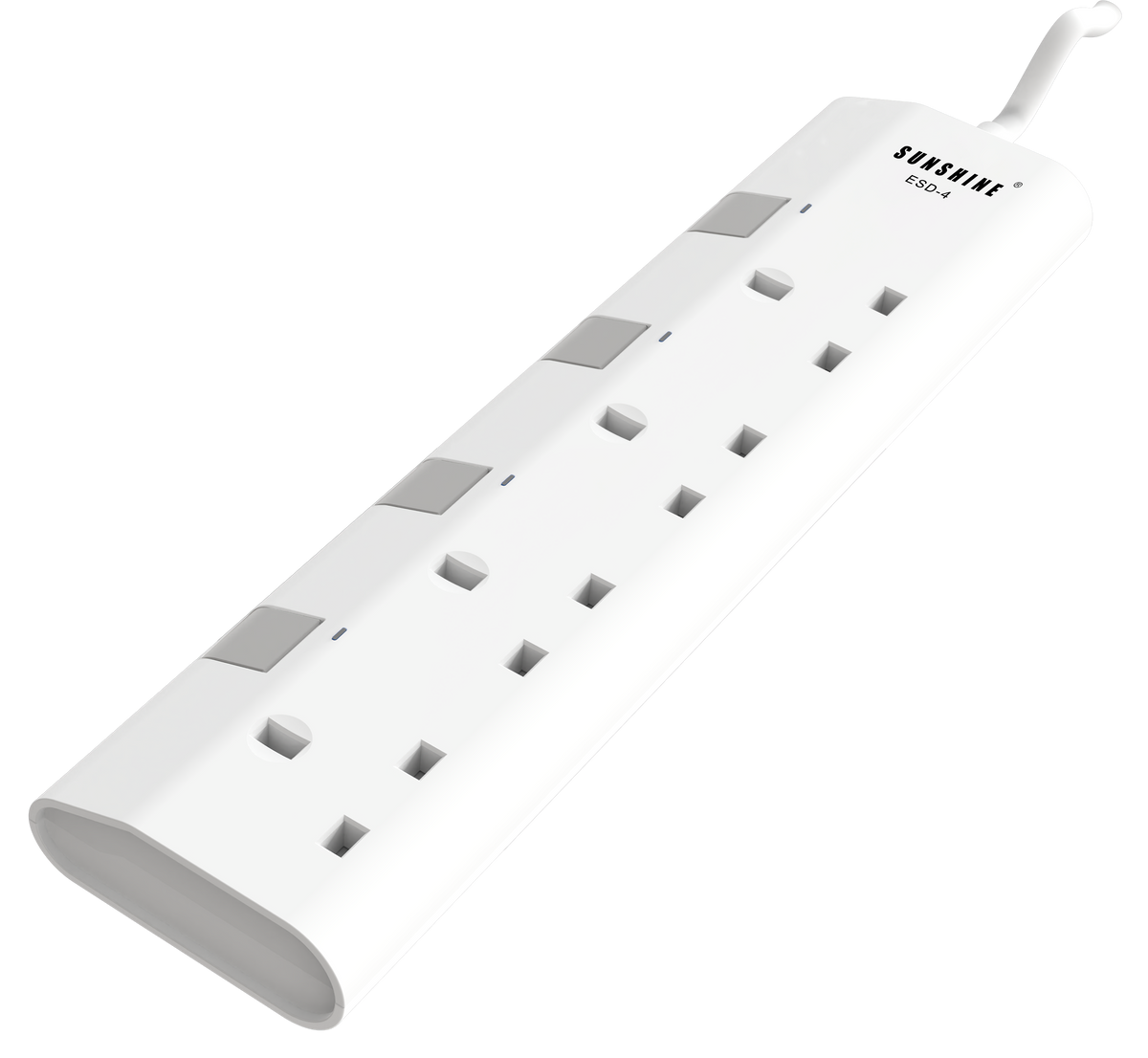 Sunshine 4 Gang Switched Extension Socket | Adaptor & Power Strip | ElecBoy