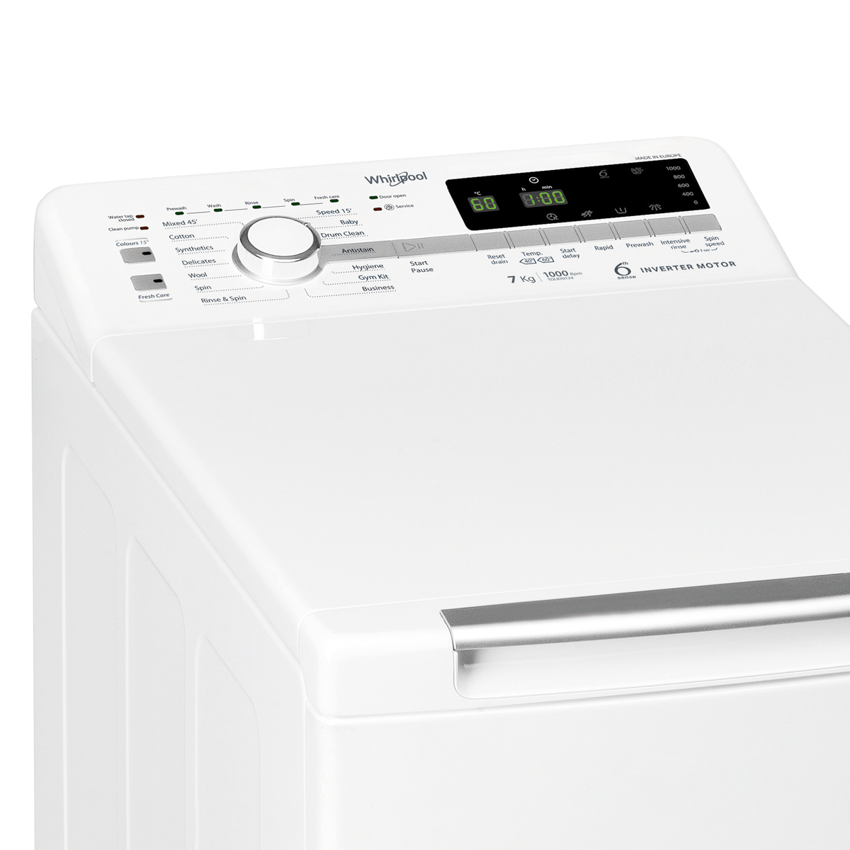 WHIRLPOOL 7KG 1000RPM Brushless Inverter Top Load Washer - TDLR70124 ...