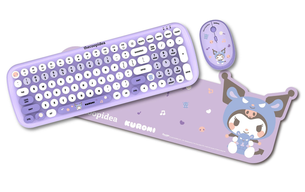 thecoopidea x Sanrio TAPPY+ KUROMI Wireless Keyboard & Mouse Set ...