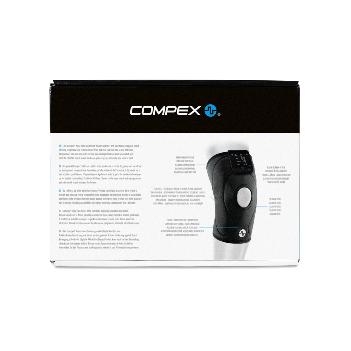 Compex TENS+EMS Double Pulse Heating Massage Knee | Training Equipment ...